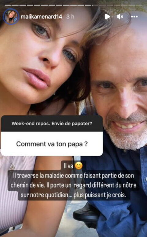 Malika Ménard donne des nouvelles de son père atteint de la maladie de Charcot - Voici