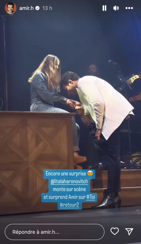 Amir ému : sa femme Lital lui fait une belle surprise sur scène - Voici