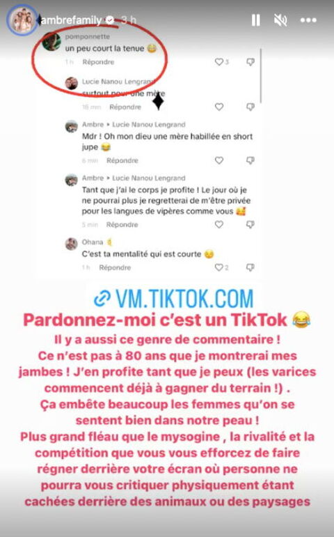 « Arrêtez de cracher votre venin partout » : Ambre (Familles nombreuses ...