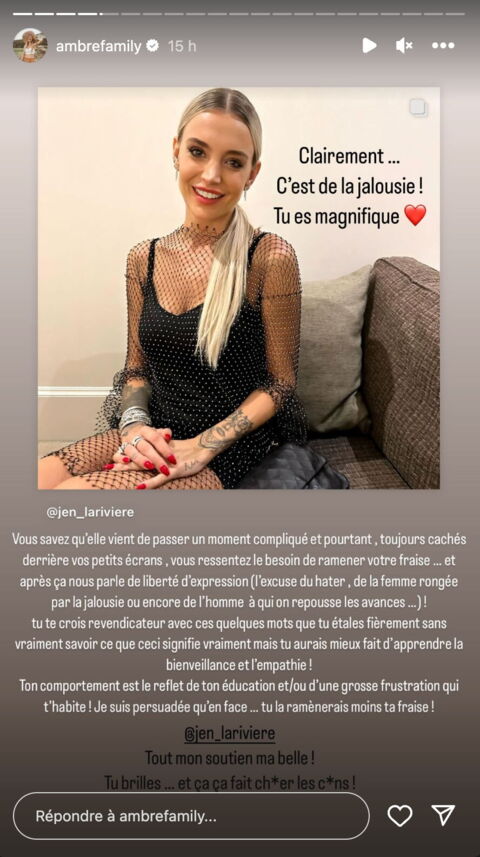 « C'est de la jalousie » : Ambre (Familles nombreuses) vole au secours ...