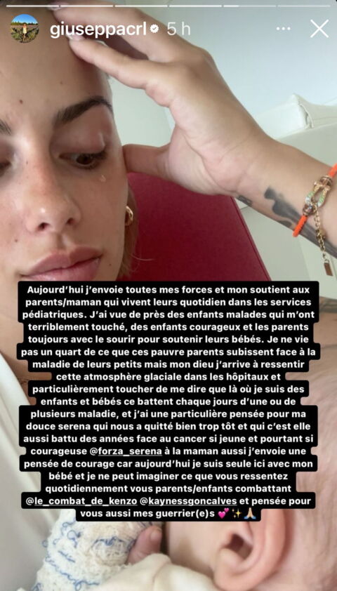 Giuseppa à l'hôpital avec sa fille Adrianna, elle adresse un message touchant aux parents d ...